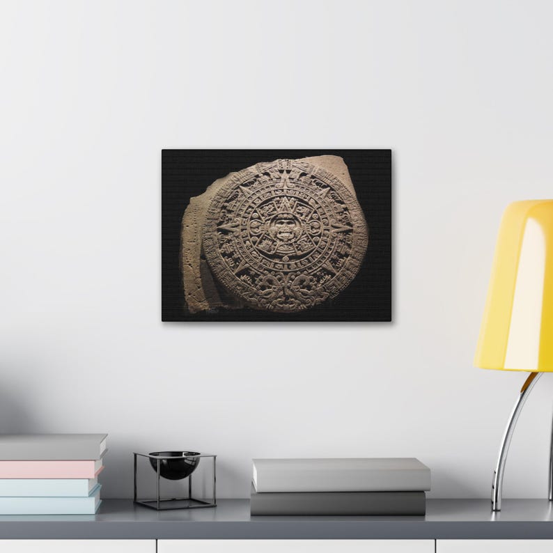 Aztec Calendar canvas Print - Etsy