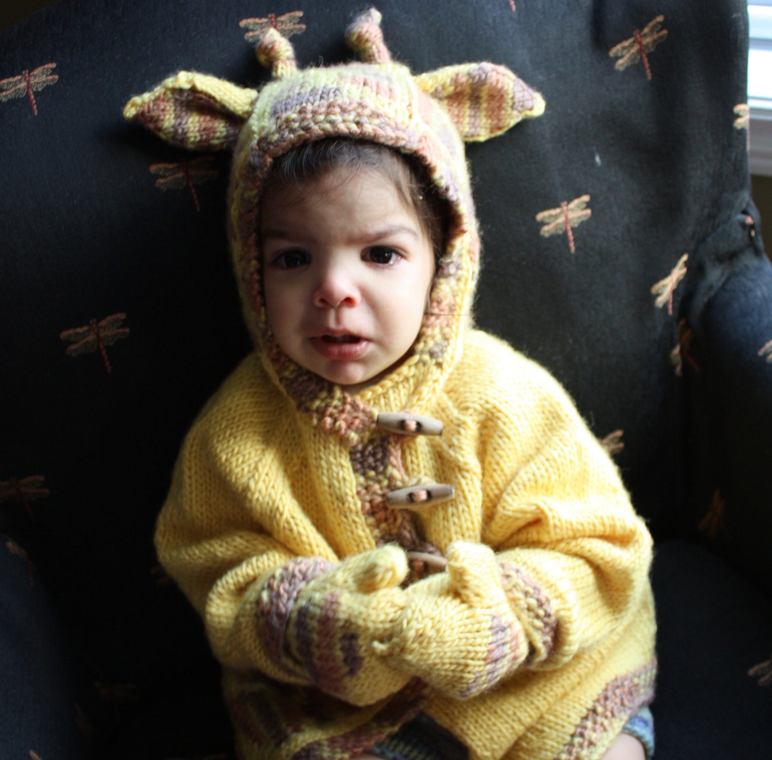 Twiga Hoodie Giraffe Hooded Jacket for Babies/toddlers KNITTING PATTERN ...