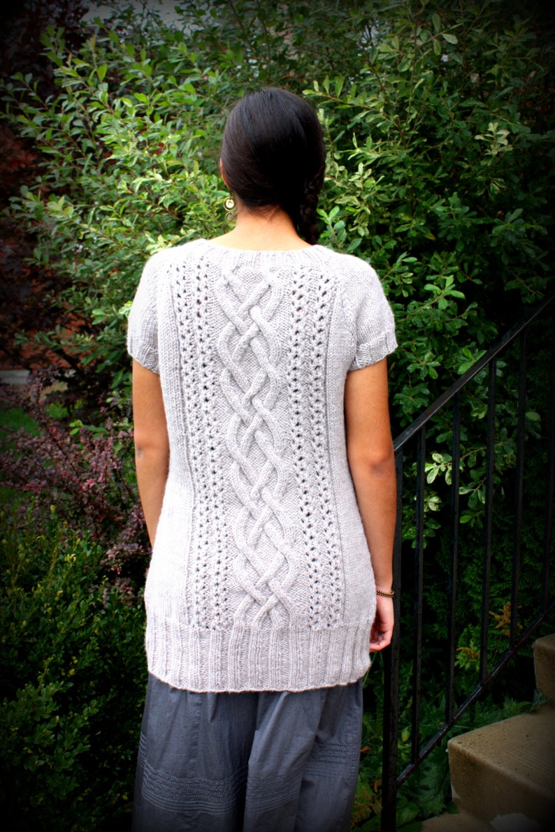 ETTA TUNIC Cables & Lace Long Pullover knitting Pattern PDF Sizes Xs-xxl - Etsy Australia
