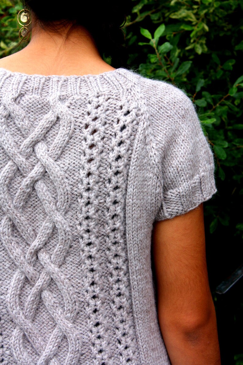 ETTA TUNIC Cables & Lace Long Pullover knitting Pattern PDF Sizes Xs-xxl - Etsy Australia