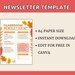 Classroom Newsletter Template Autumn Theme Classroom Newsletter ...