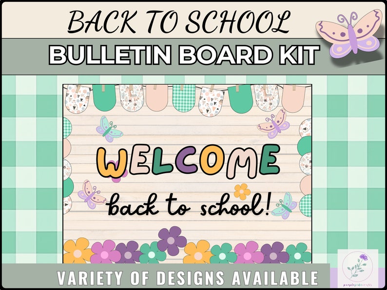 Back to School Bulletin Board Kit Pastel Color Bulletin Board Classroom ...