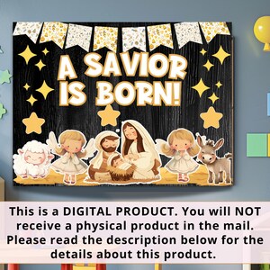Christmas Bulletin Board Kit Nativity Scene A Savior is Born Theme ...