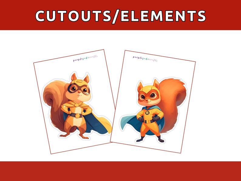 Autumn Squirrel Classroom Decor Fall Superhero Bulletin Board Printable ...