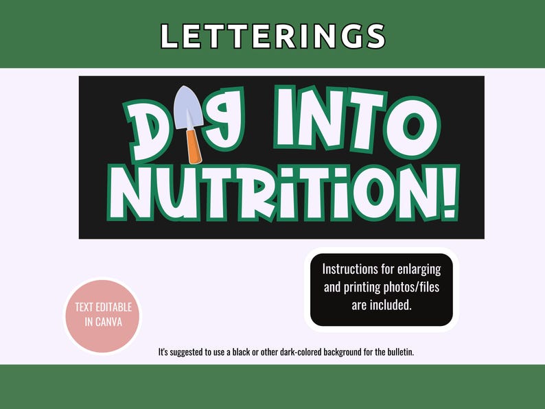 Nutrition Month Bulletin Healthy Gardening Theme Decor Board Nutrition ...