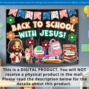 Back to School Bulletin Board Kit Christian Theme for Kindergarten and ...