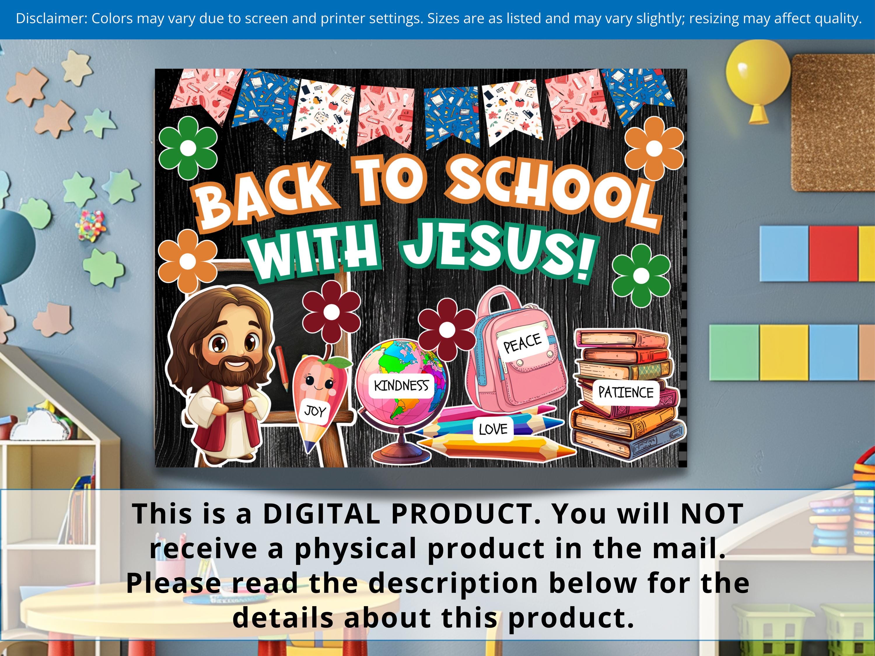 Back to School Bulletin Board Kit Christian Theme for Kindergarten and ...