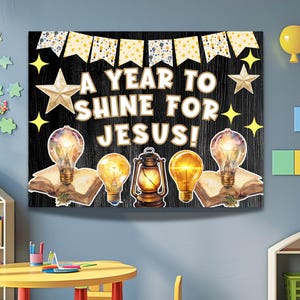 New Year Christian Bulletin Board Shine for Jesus Theme Bulletin ...