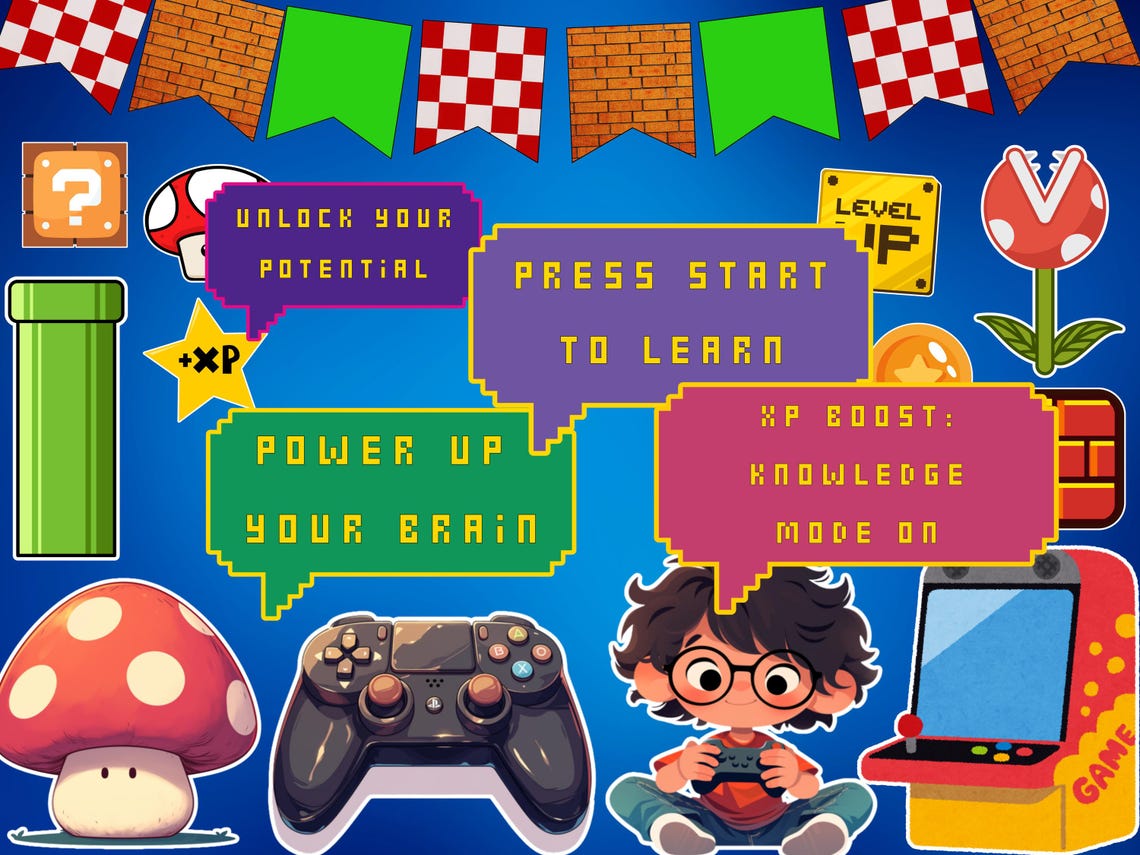 Gamer Theme Bulletin Board Kit Back to School Bulletin Board Gamer ...