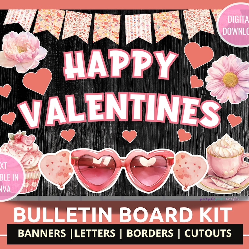 Pink Bulletin Board - Etsy