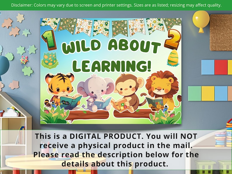 Jungle Safari Bulletin Board Kit: Wild About Learning Classroom Decor ...