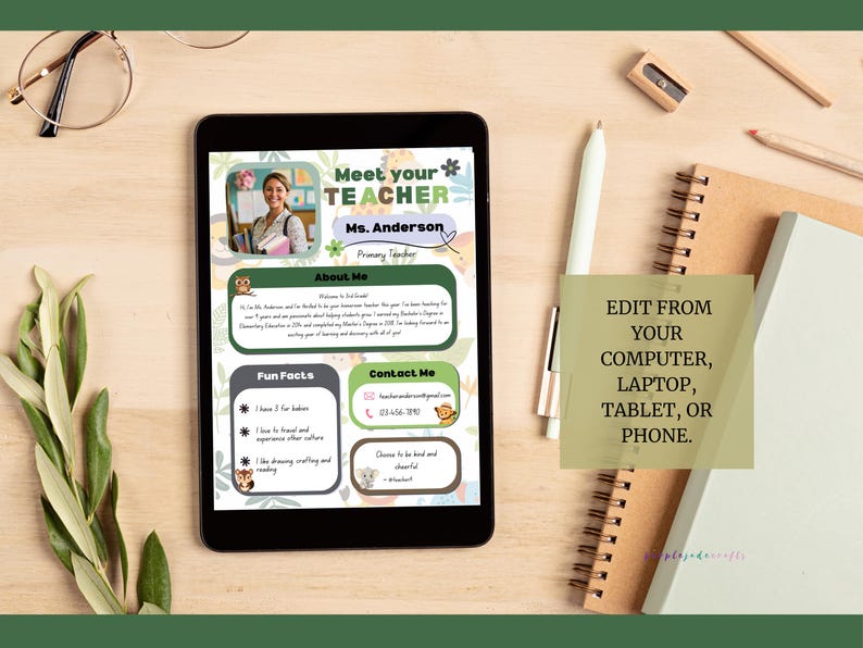 Meet the Teacher Template Back to School Newsletter Editable Canva ...