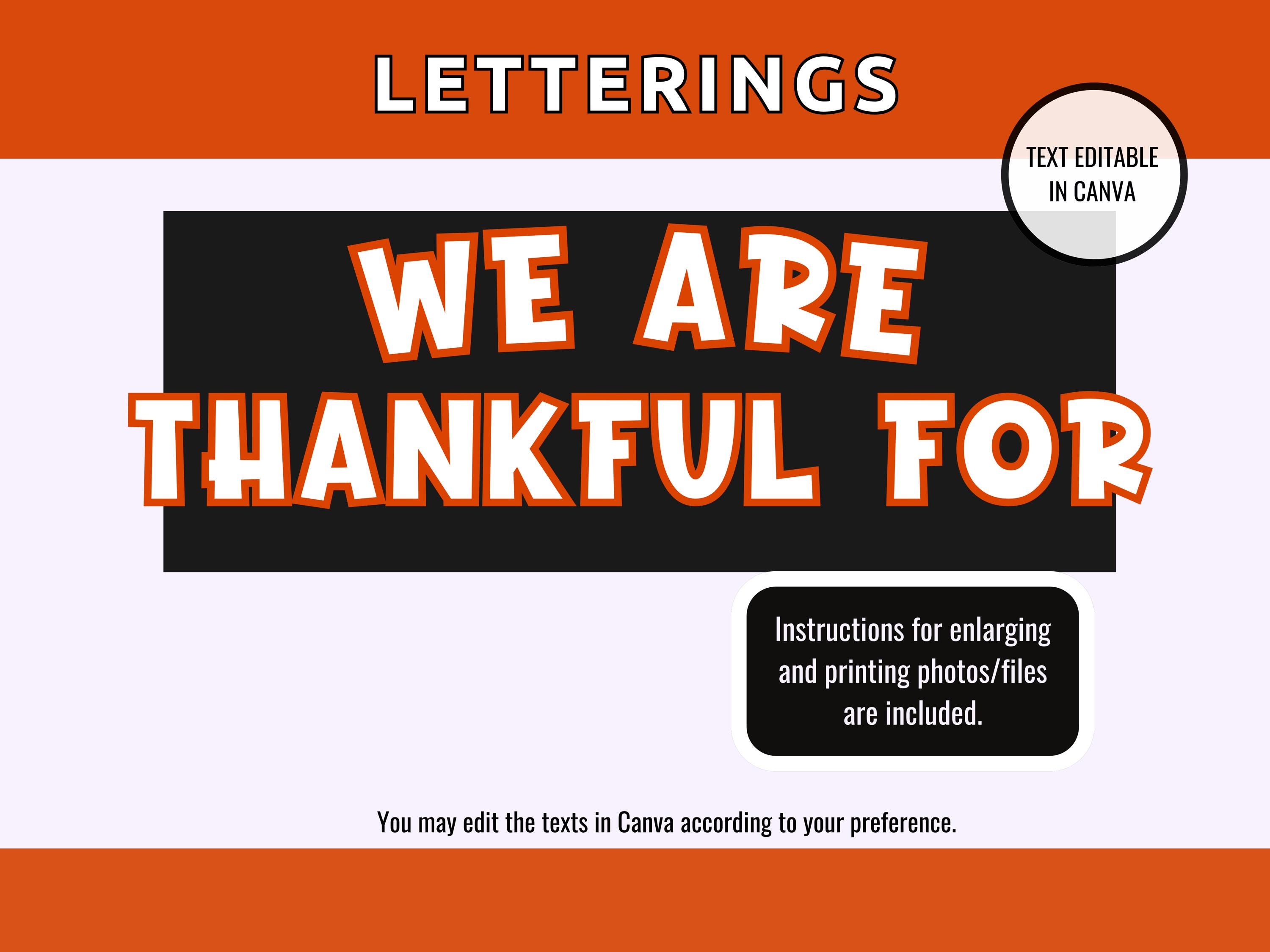Bulletin Board Kit Fall Theme Customizable Autumn Thankfulness Display ...