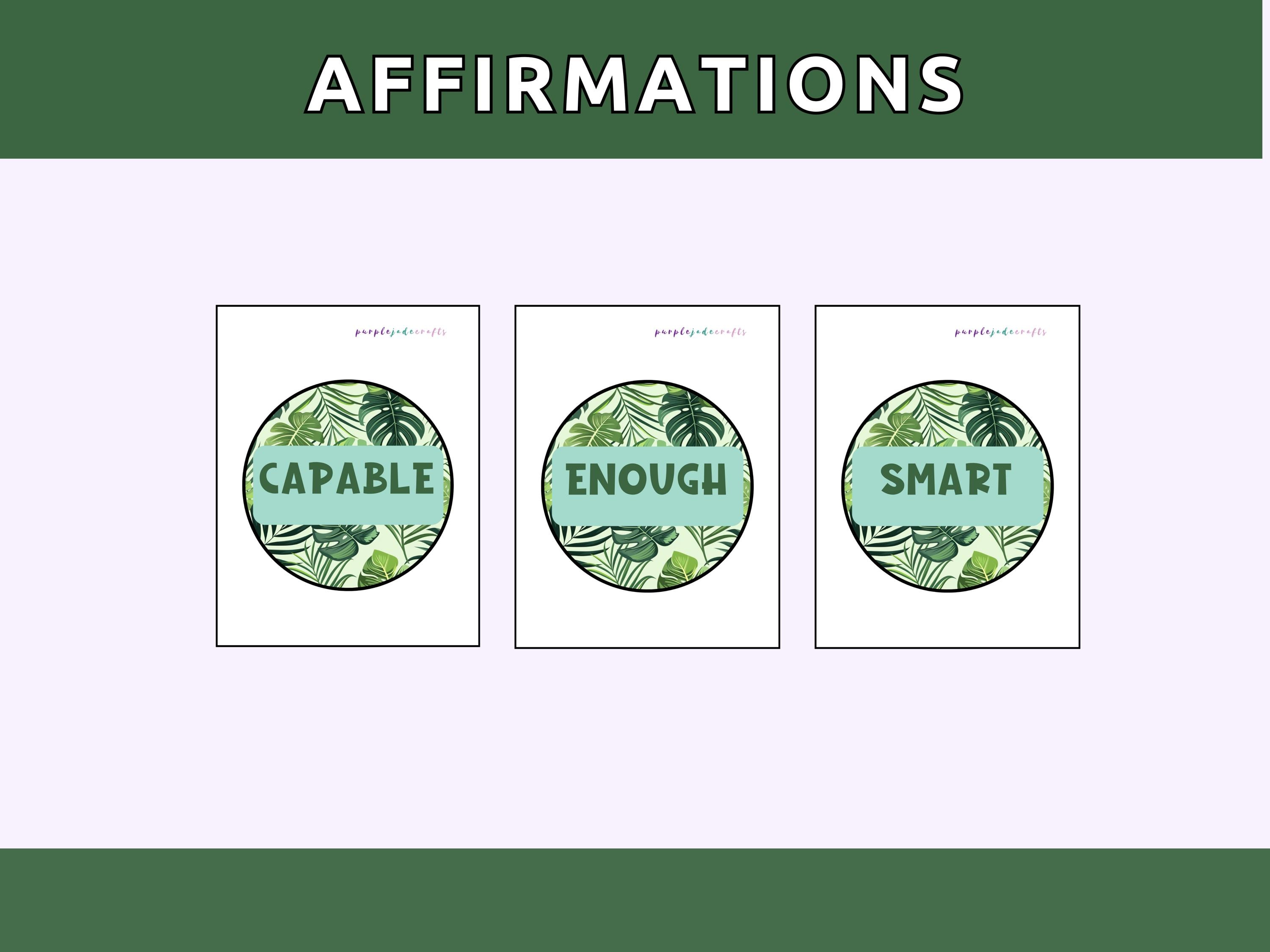 Affirmation Station Classroom Decor Jungle Safari Theme Positive ...