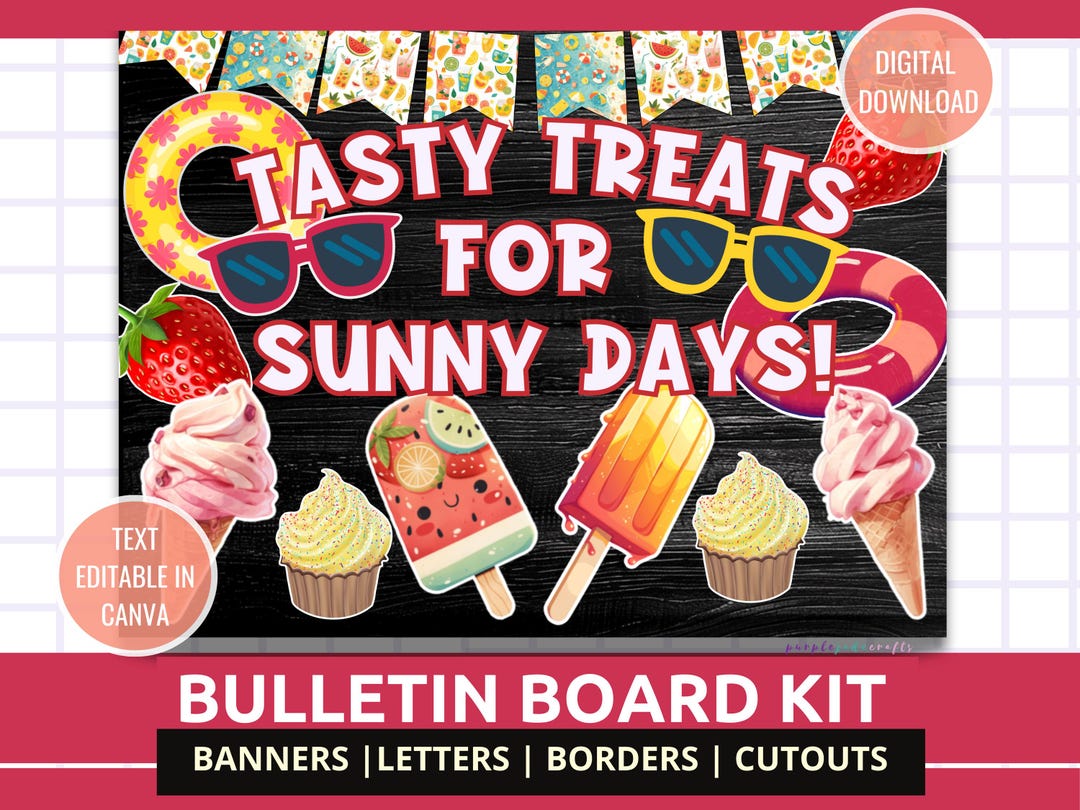 Summer Bulletin Board Kit Summer Tasty Treats Theme Classroom ...