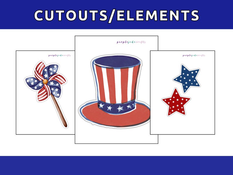 4th of July Bulletin Board Set Independence Day Bulletin Board Kit ...