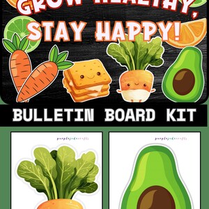 Nutrition Month Bulletin Board Lunch Room Bulletin Board Kit Nutrition ...