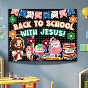 Back to School Bulletin Board Kit Christian Theme for Kindergarten and ...