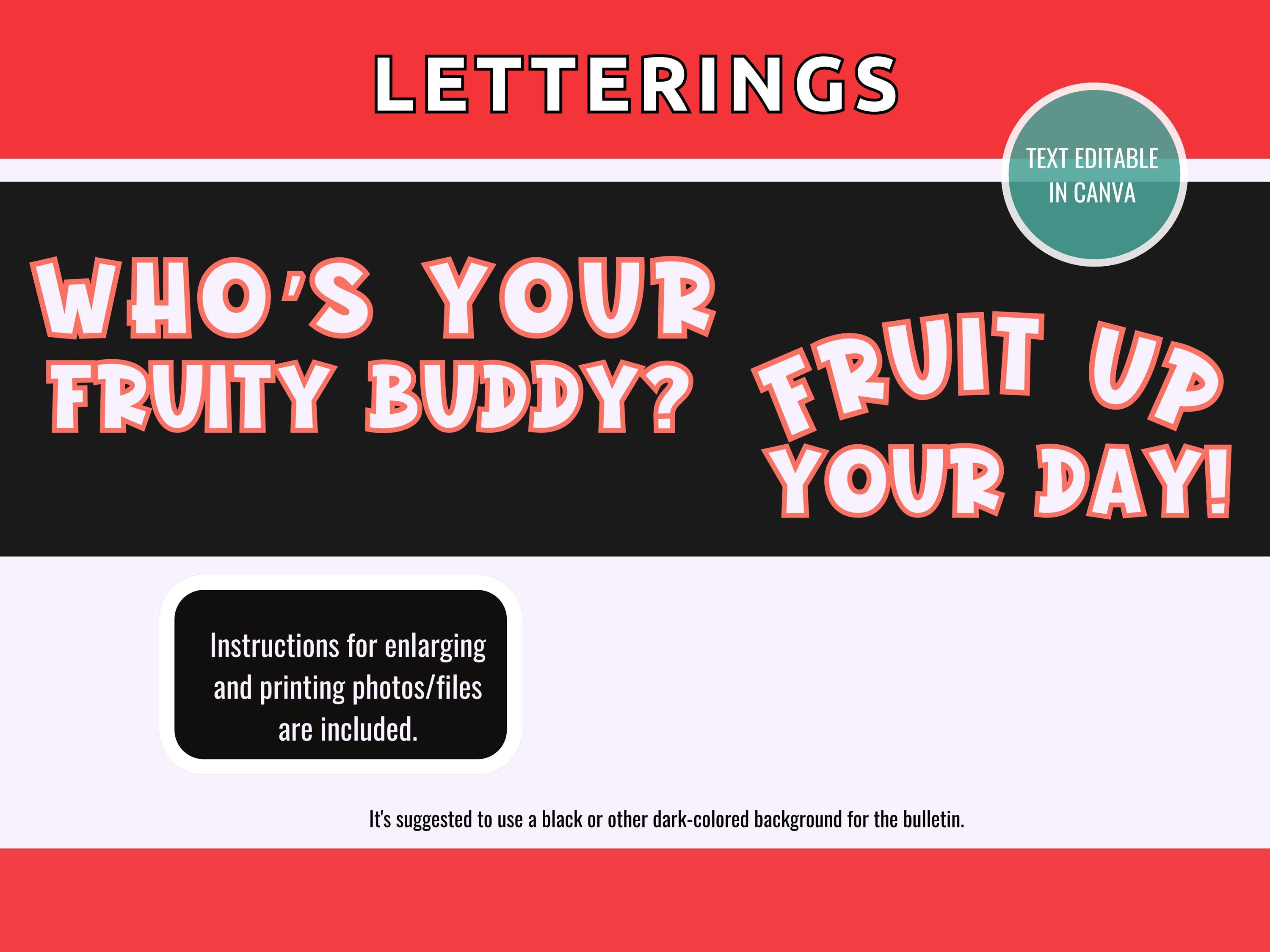 Summer Fruity Bulletin Board Kit: Classroom Decor (digital Download) - Etsy