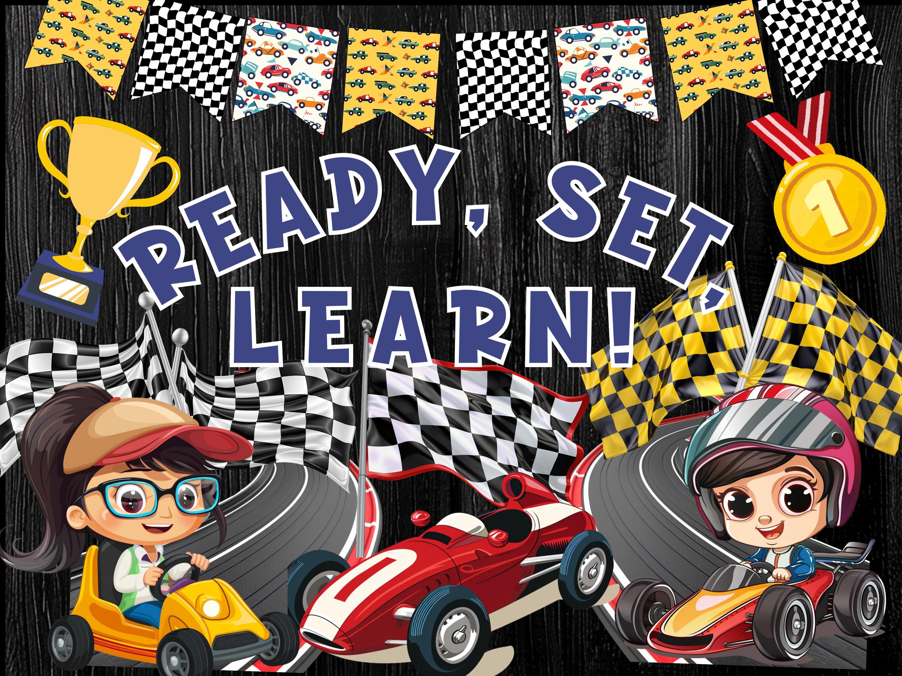 Race Car Theme Bulletin Board Kit Elementary Preschool Back to School ...
