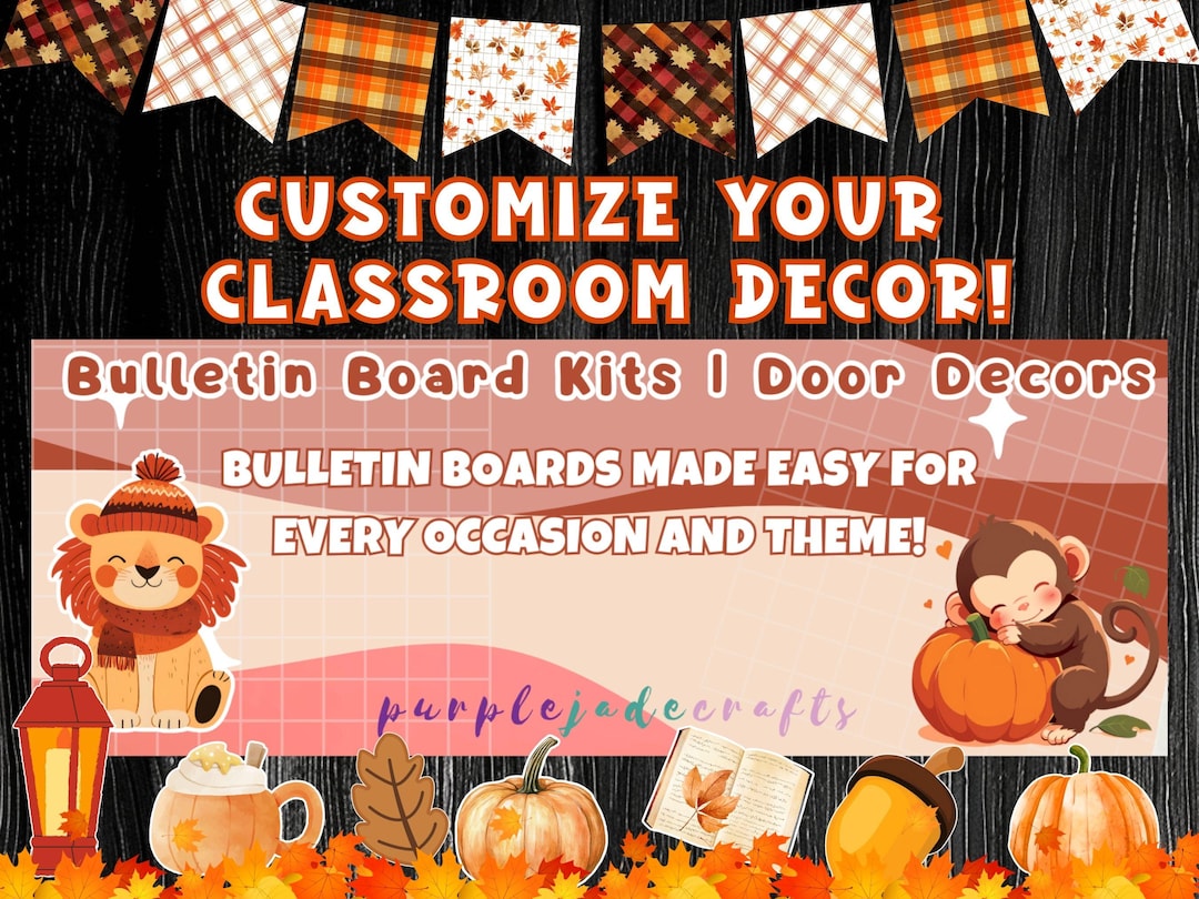 Customizable Classroom Bulletin Board Kit | Bulletin Board Ideas ...