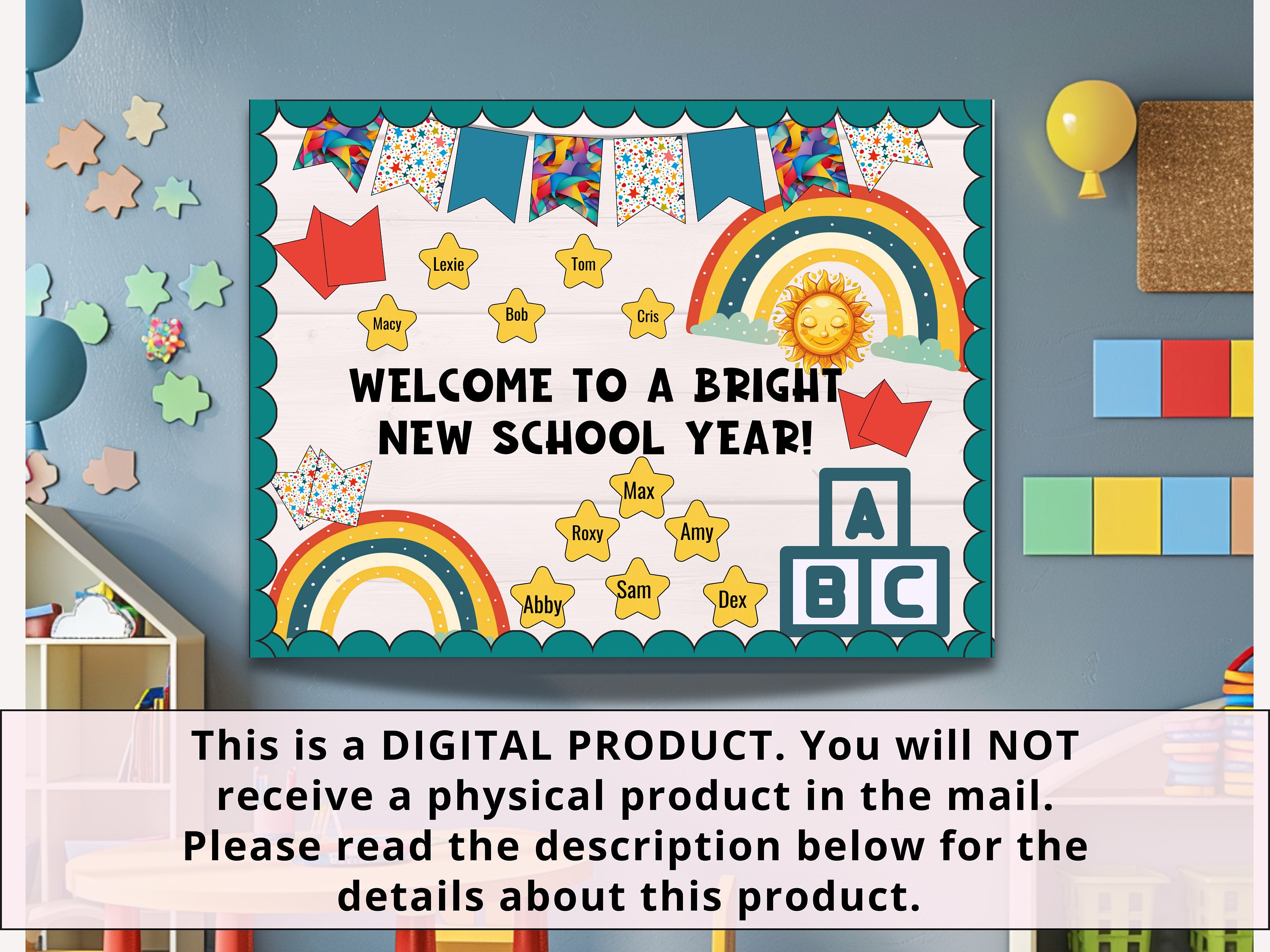 Back to School Bulletin Board Kit Kindergarten Classroom Decor Bulletin ...