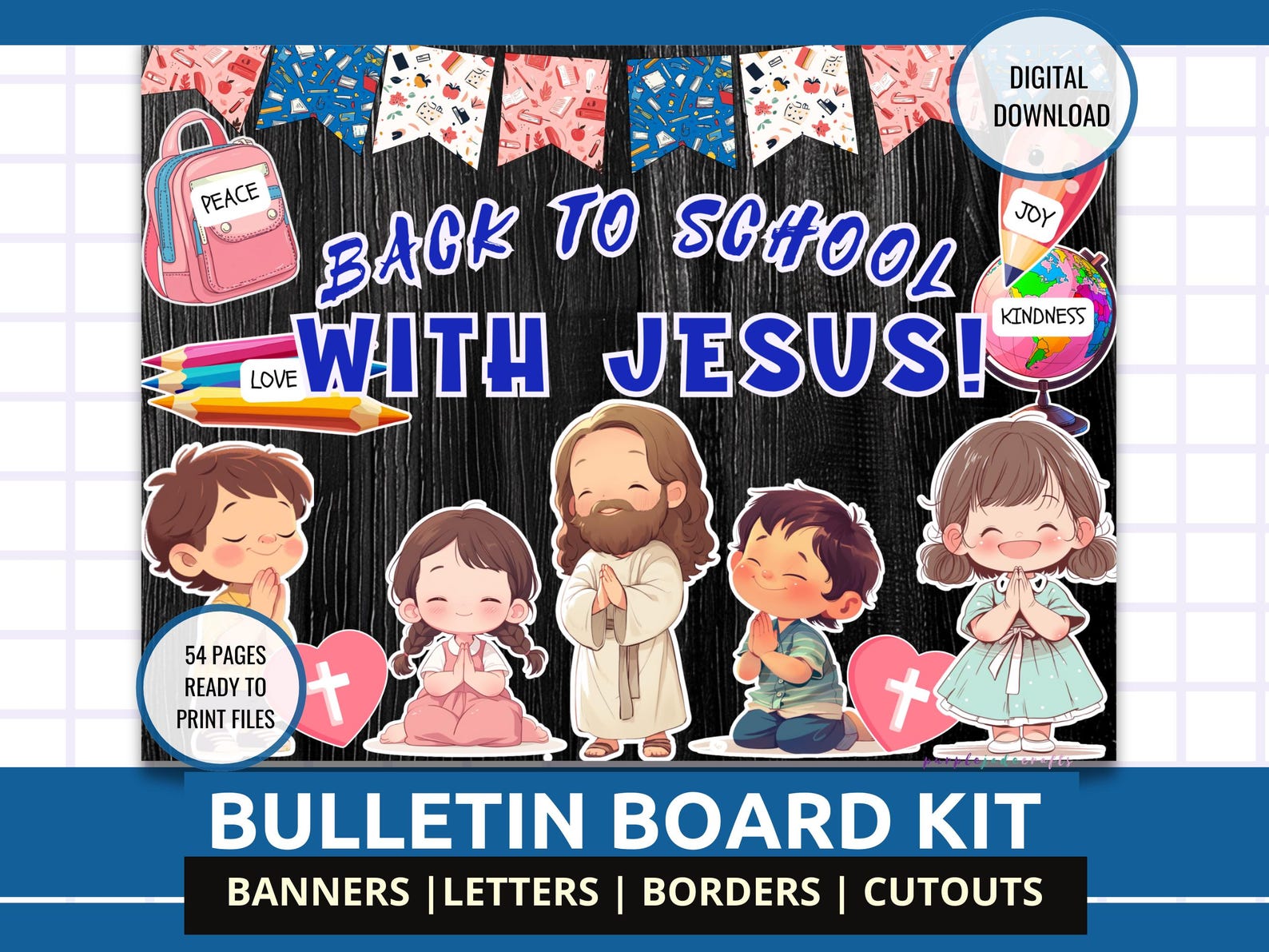 Welcome Back Bulletin Board Back to School Bulletin Board Kit Christian ...