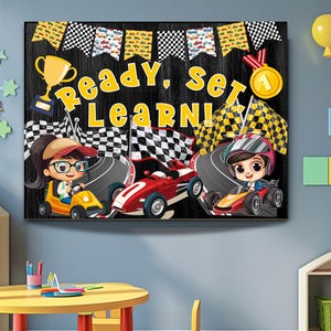 Colorful Race Car Bulletin Board Kit School Classroom Decor Supplies ...