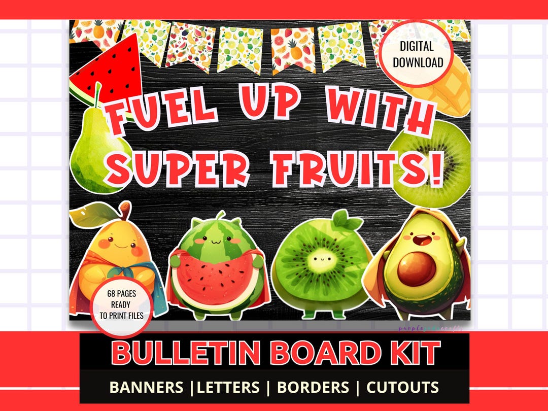 Healthy Habits Bulletin Board Kit, Nutrition Month Classroom Bulletin ...