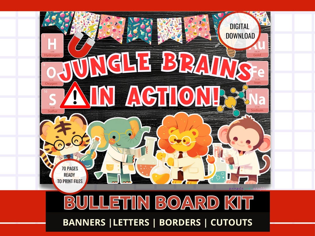 Science Bulletin Board Kit, Safari-themed Science Bulletin Board ...