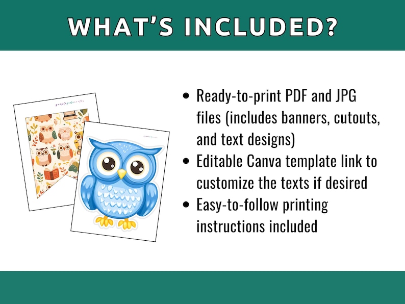 Owl Bulletin Board Kit Printable, Owl Eyes on Learning Classroom Decor ...