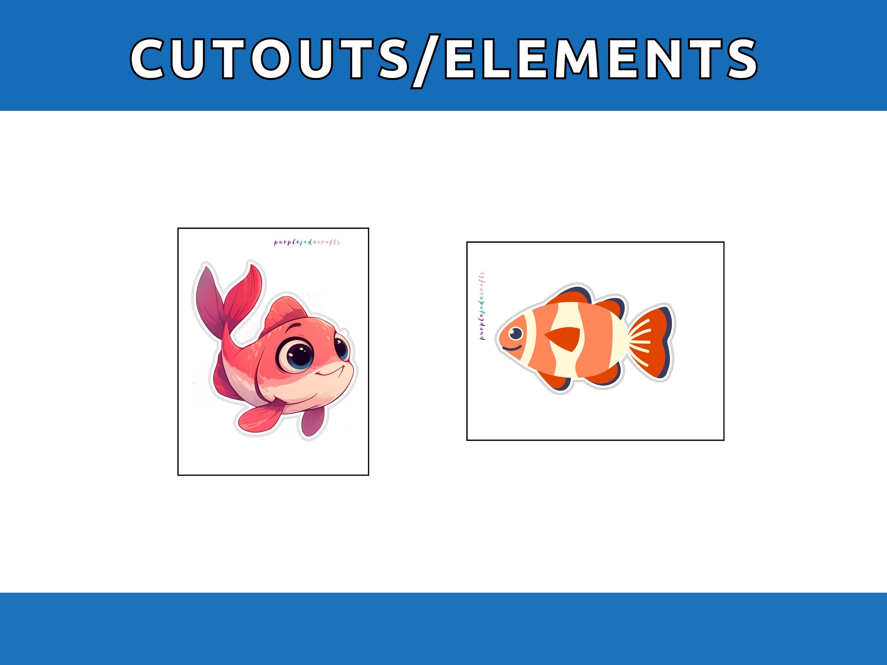 Ocean Life Bulletin Board Kit Fun Fish Decor for Home or School Under ...