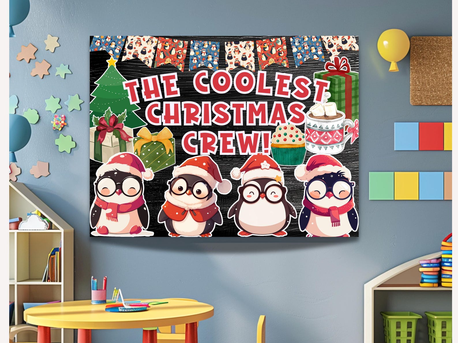 Christmas Bulletin Board Decor Kit Christmas Decor Kit Winter ...