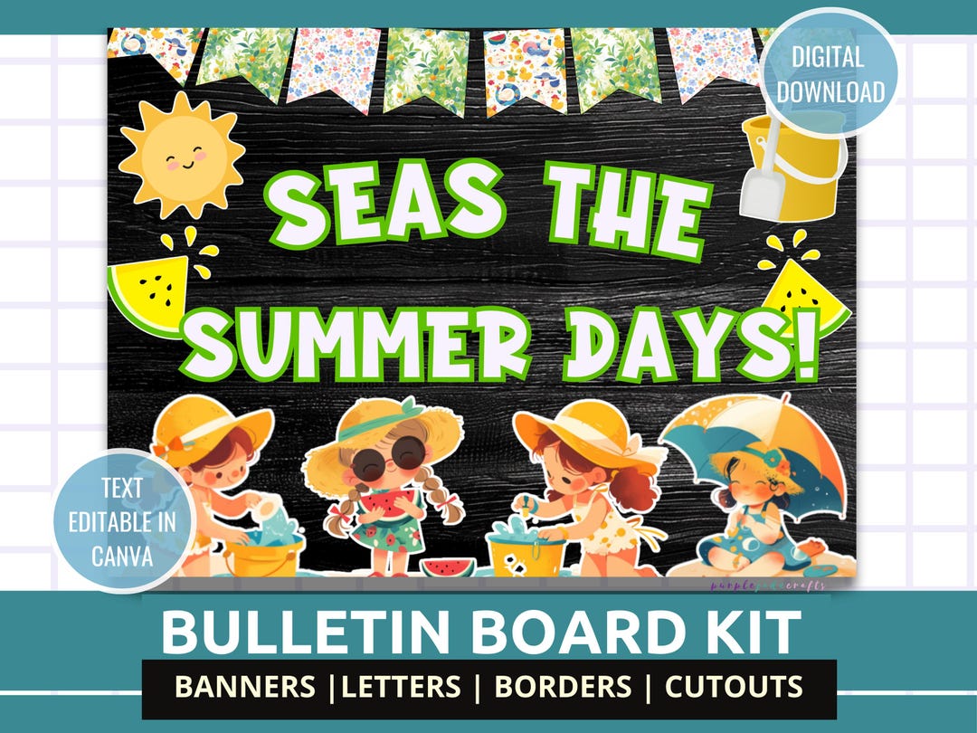 Summer Bulletin Board Kit Seize the Summer Days Theme Classroom ...