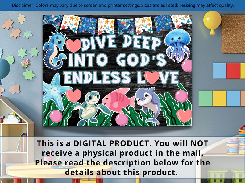 Christian Bulletin Board Printable, Ocean Bulletin Board, Bible Verse ...