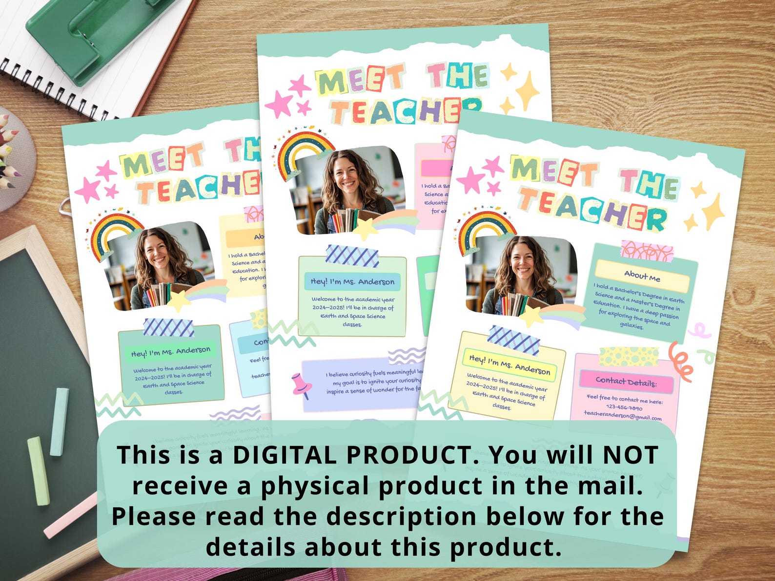 Meet the Teacher Template Pastel Theme Classroom Newsletter Editable ...