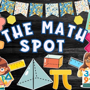 Printable Math Bulletin Board Kit for Classroom Math Spot Decor for ...