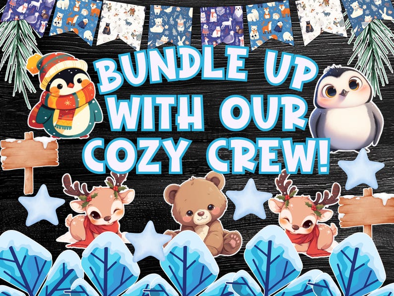 Bulletin Board for Winter, Winter Wonderland Classroom Decor, Winter ...