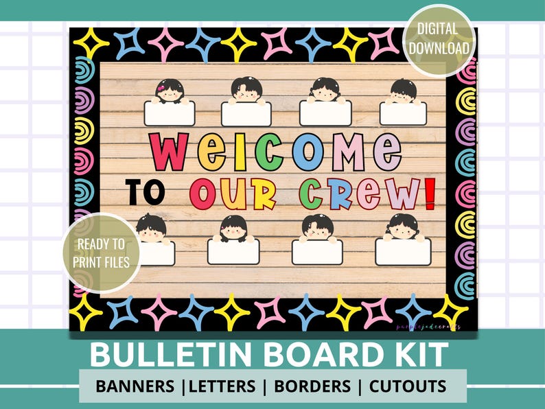 Back to School Bulletin Board Kit Pastel Color Bulletin Board Classroom ...