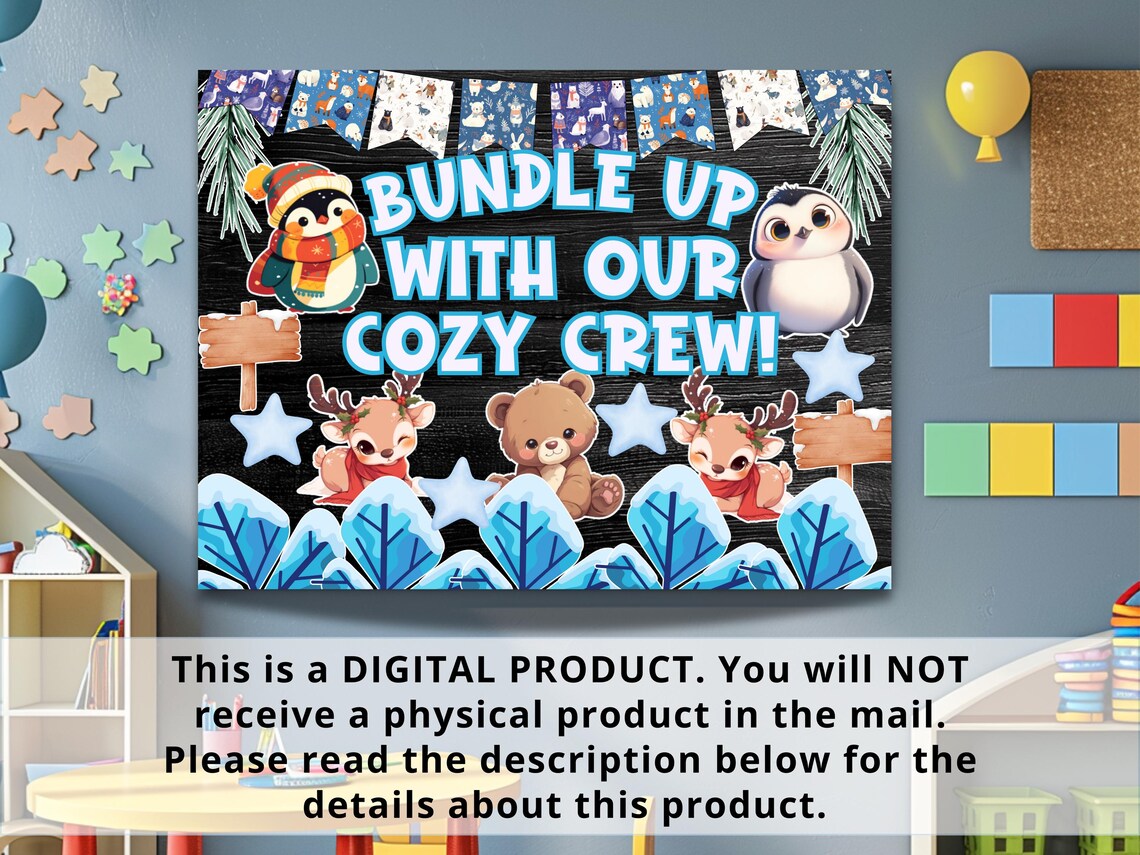 Bulletin Board for Winter, Winter Wonderland Classroom Decor, Winter ...