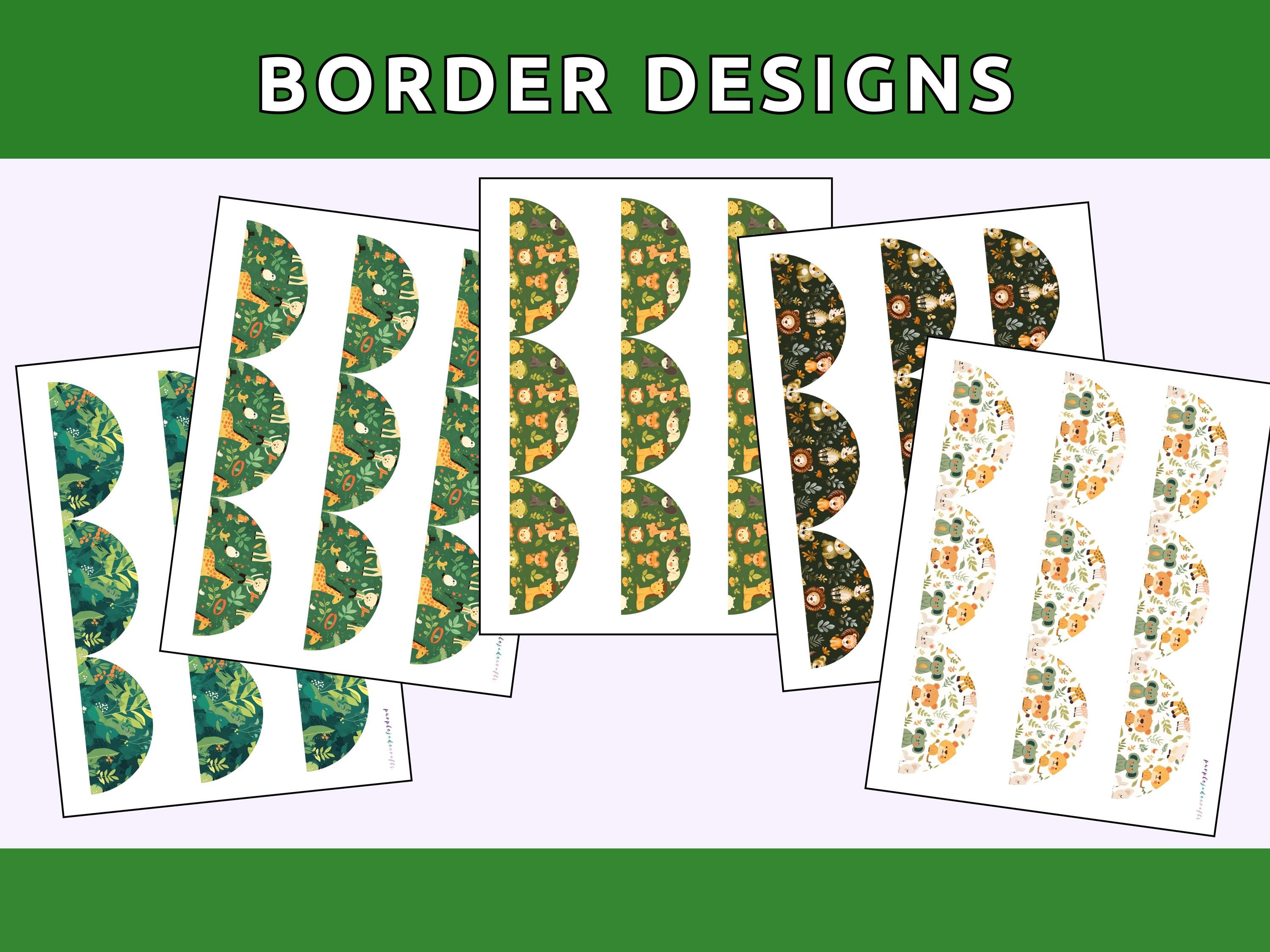 Bulletin Board Border Jungle Safari Themed Borders Bulletin Board ...
