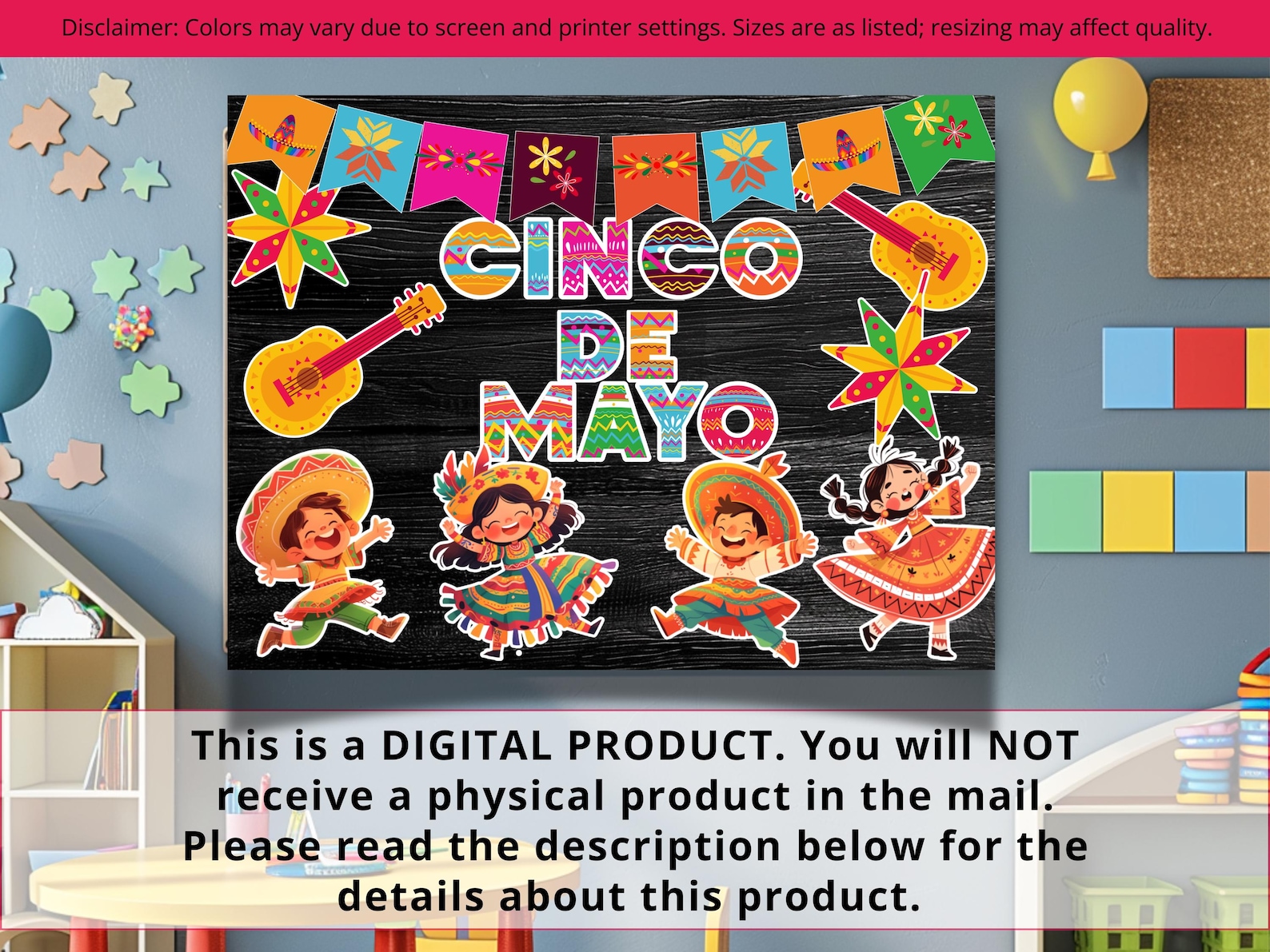Cinco De Mayo Bulletin Board Kit Fiesta Classroom Decor Bulletin Board ...