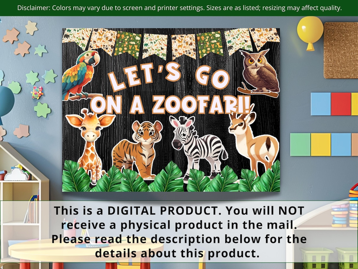 Safari Jungle Bulletin Board Kit: Classroom Decor (digital Download) - Etsy