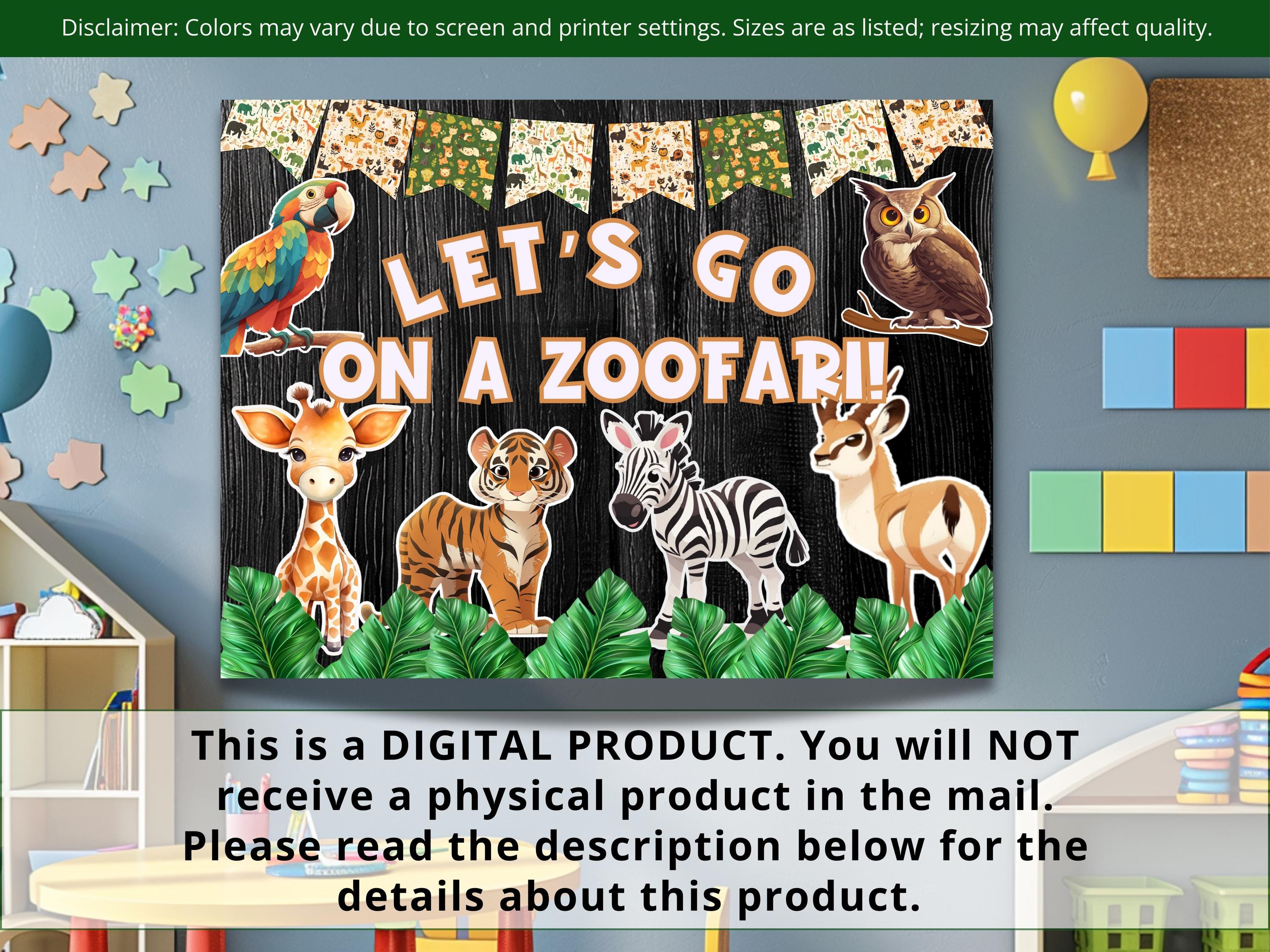 Animal Bulletin Board Kit Zoo Safari Theme Classroom Decor Jungle ...