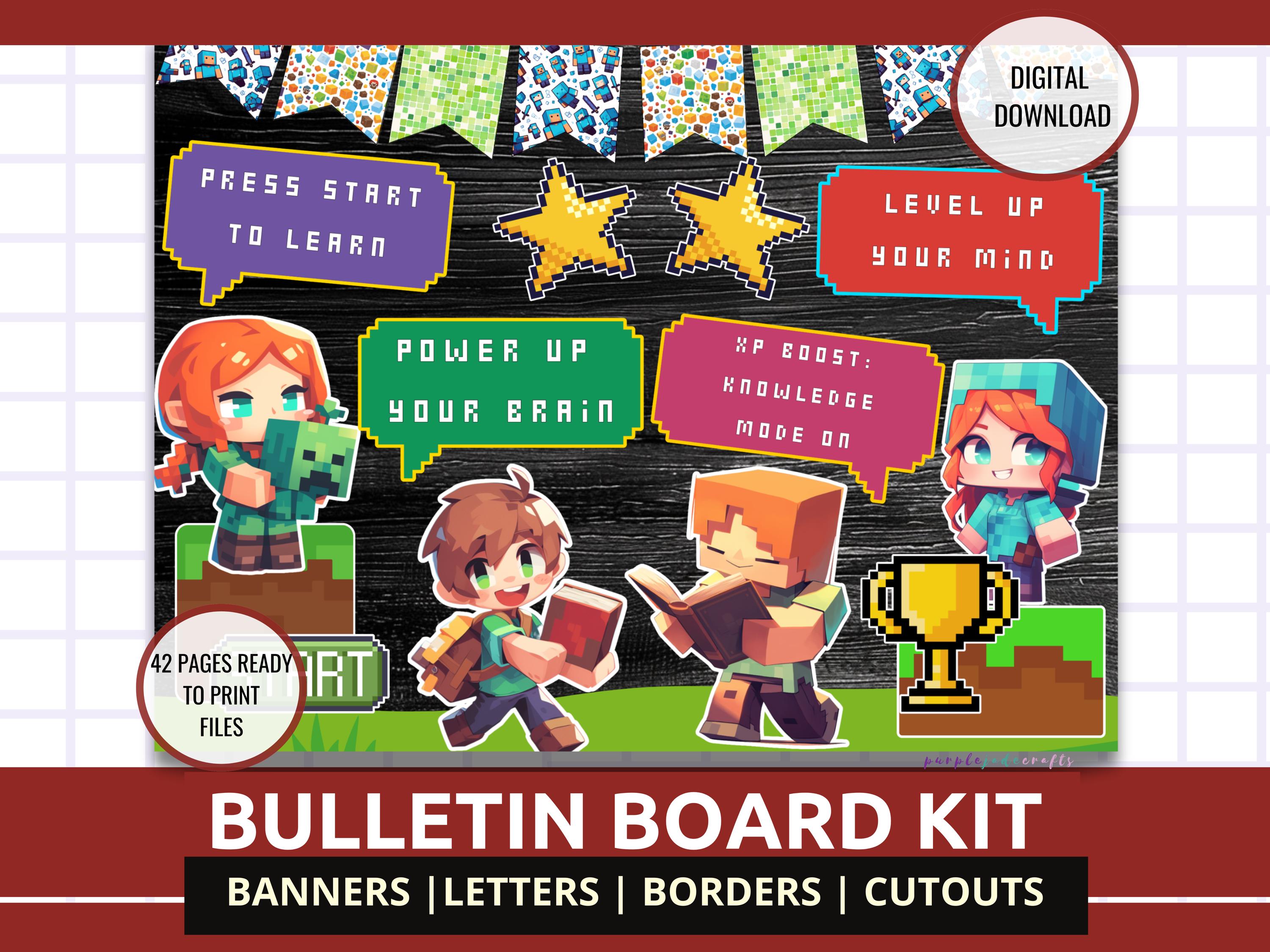 Gamer Theme Bulletin Board Kit Back to School Bulletin Board Gamer ...