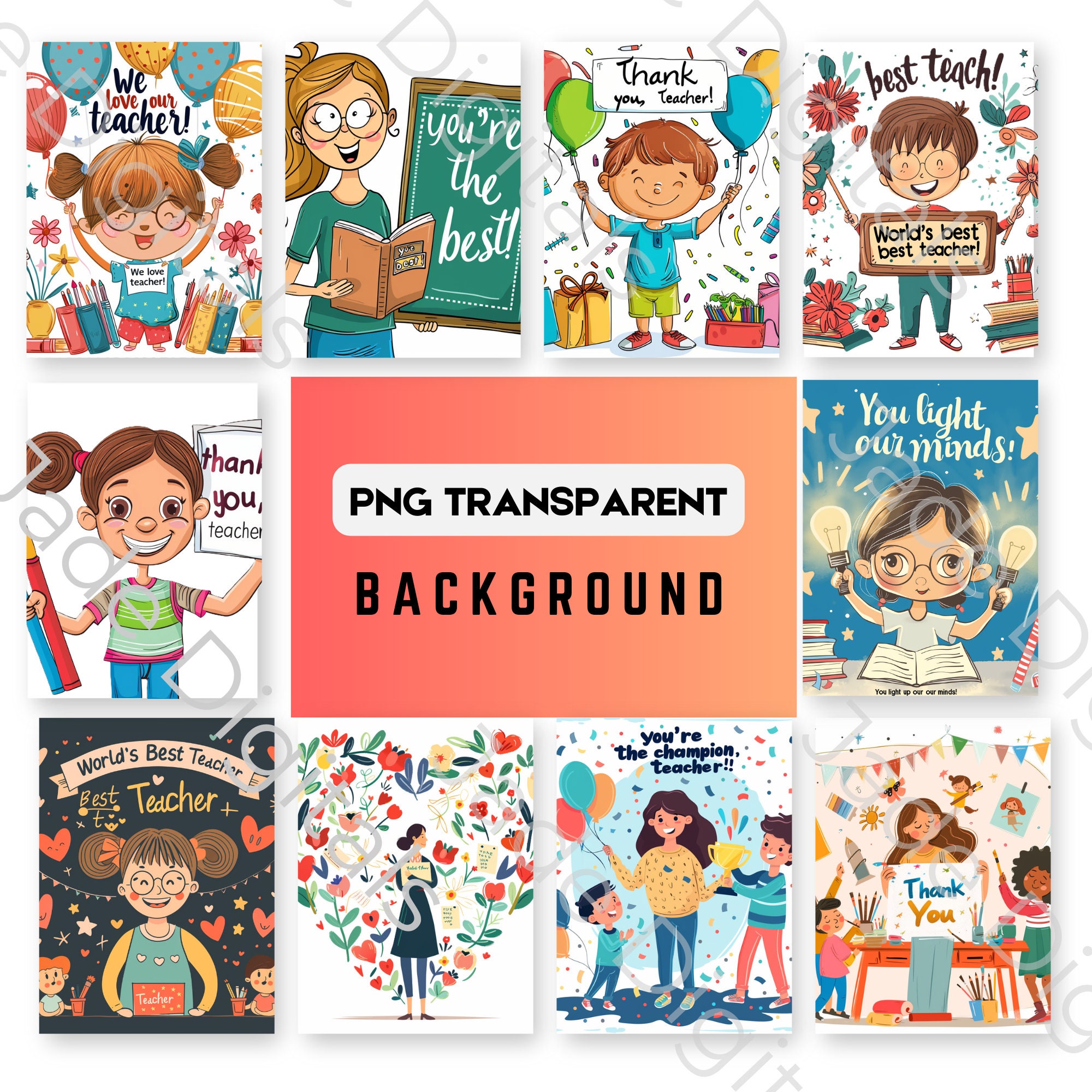 Teacher Appreciation Clipart Bundle Back to School Clipart for Teacher ...