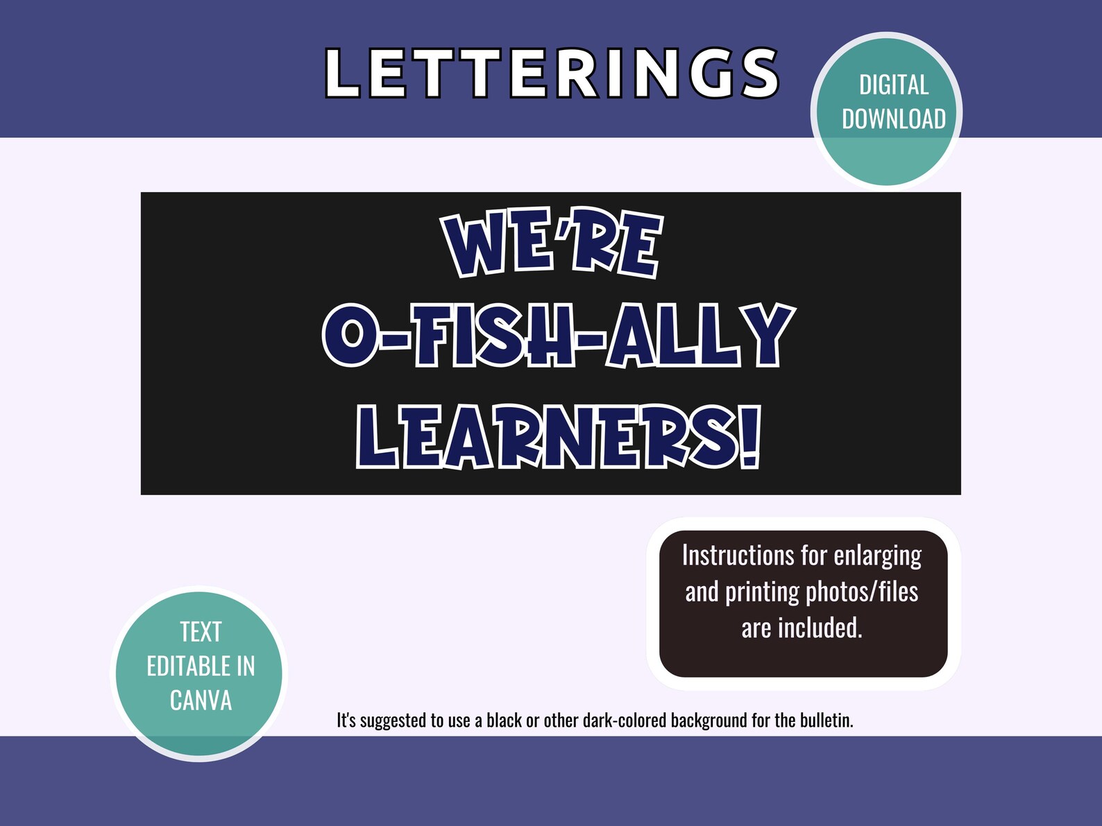 Under the Sea Fish Bulletin Board Kit Ocean Themed Decor Colorful Fishy ...