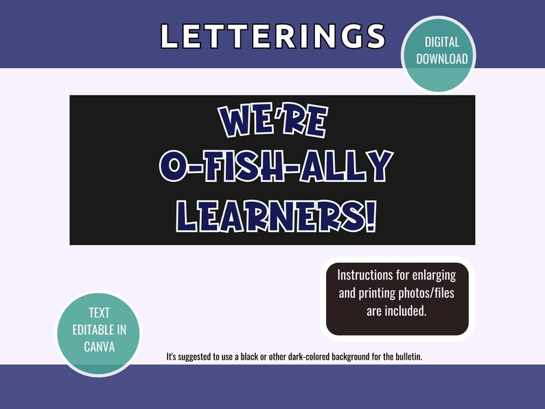 Under the Sea Fish Bulletin Board Kit Ocean Themed Decor Colorful Fishy ...