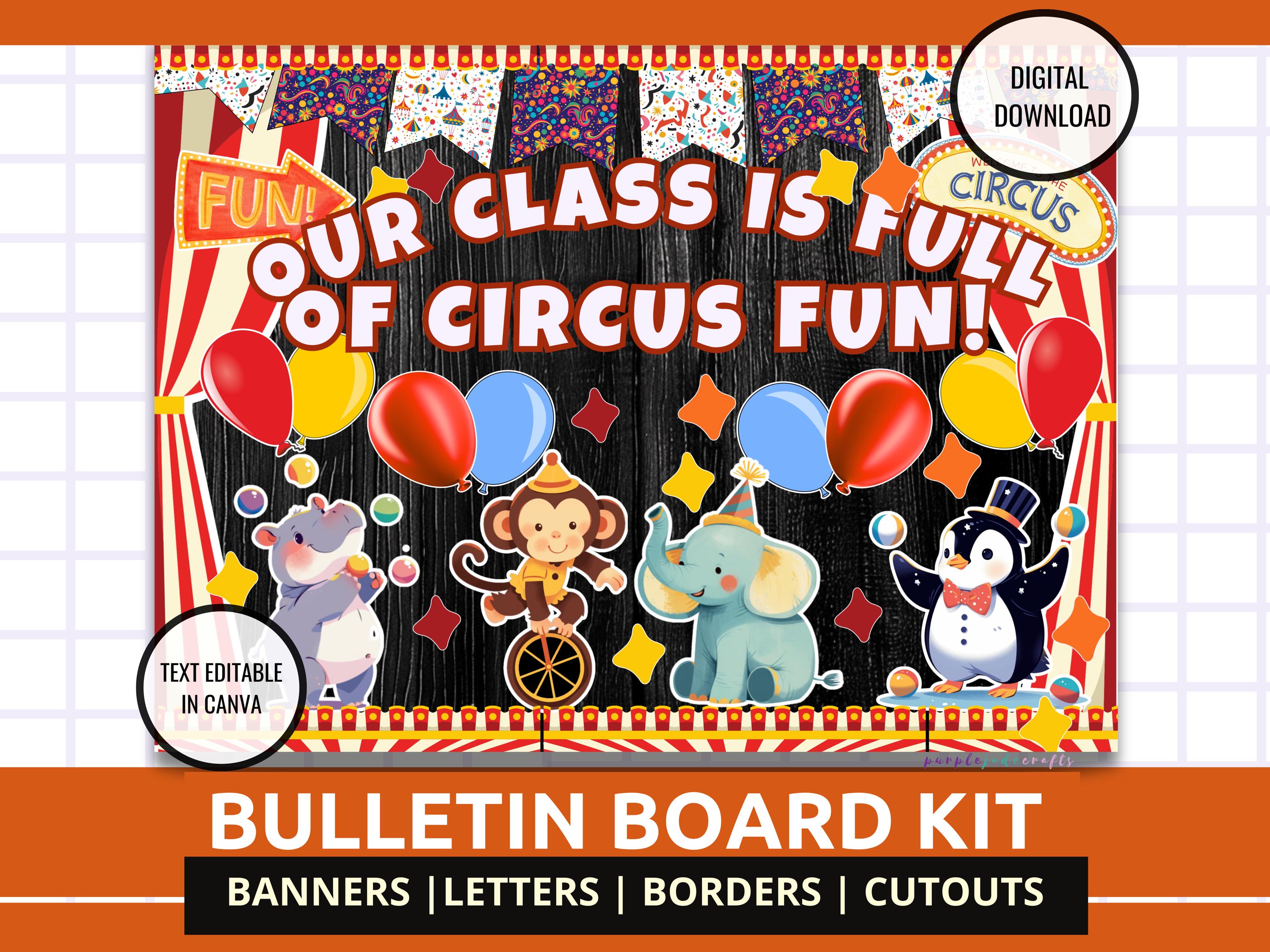 Circus Bulletin Board Kit Colorful Carnival Theme Design Fun Classroom ...