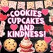 Valentines Bulletin Board Kit Cupcake and Kindness Theme Valentines ...